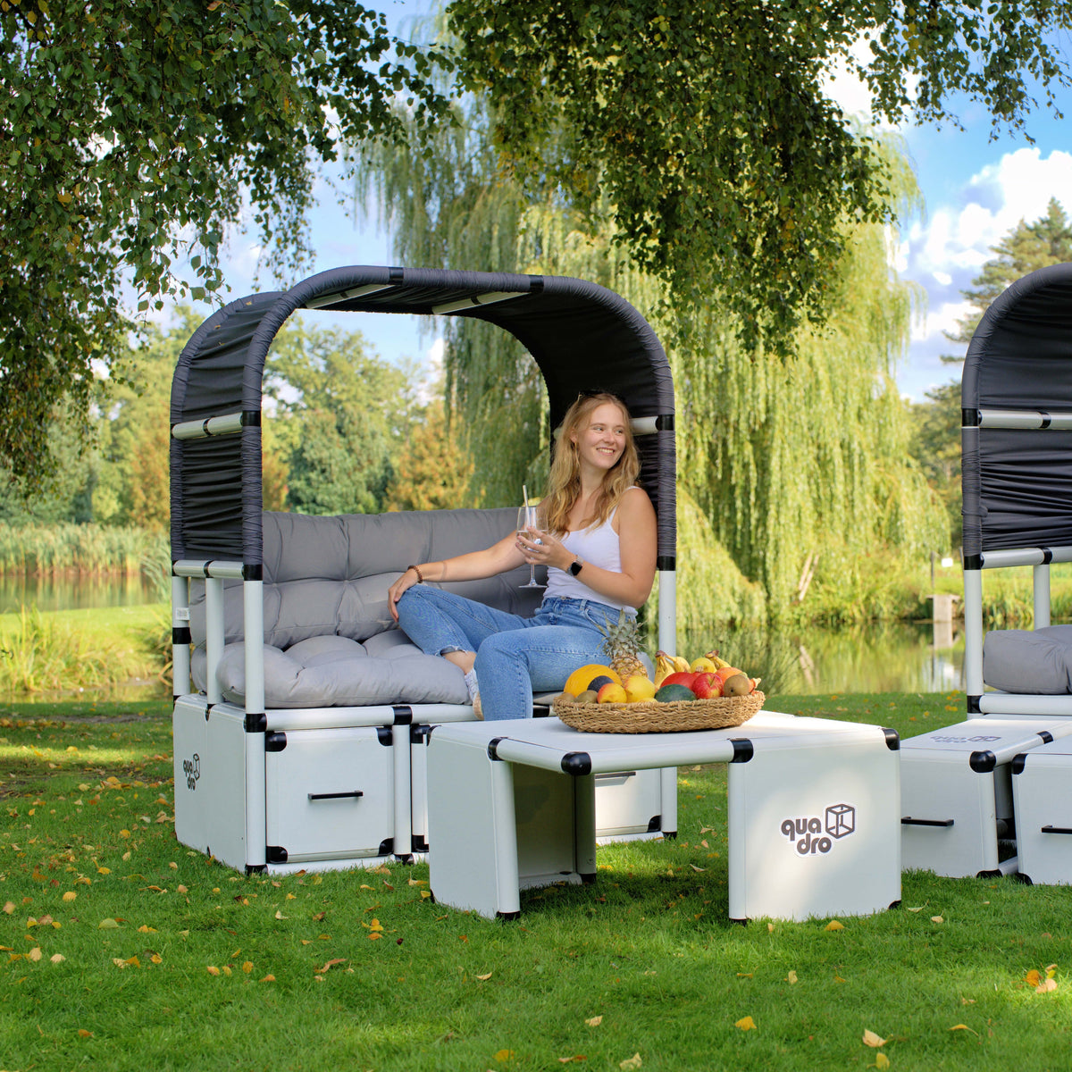 Moderner Strandkorb Inklusive Drei Fußraster – QUADRO THE GIANT ...